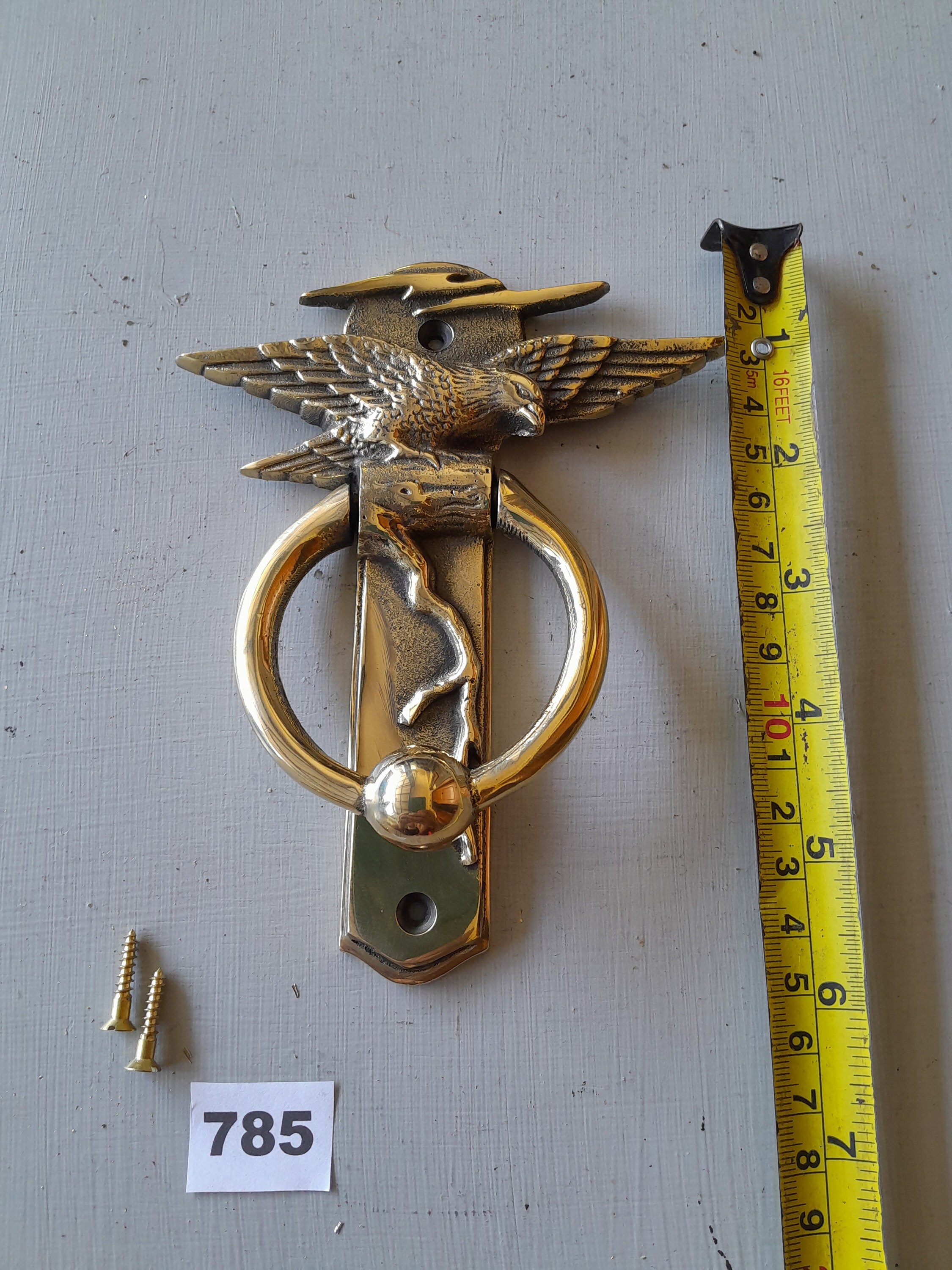 Vintage Style Heavy Cast Brass Eagle Door Knocker Great Detail NOT ...
