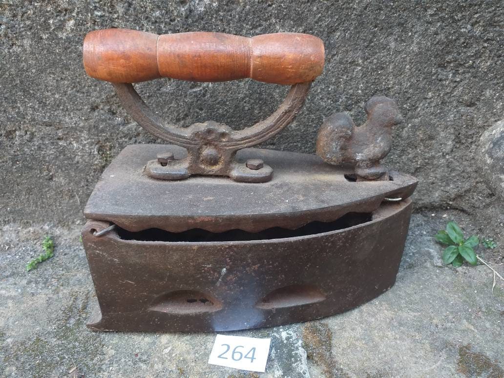Vintage Large Iron Charcoal Iron Coal Iron Clothes Iron - Etsy