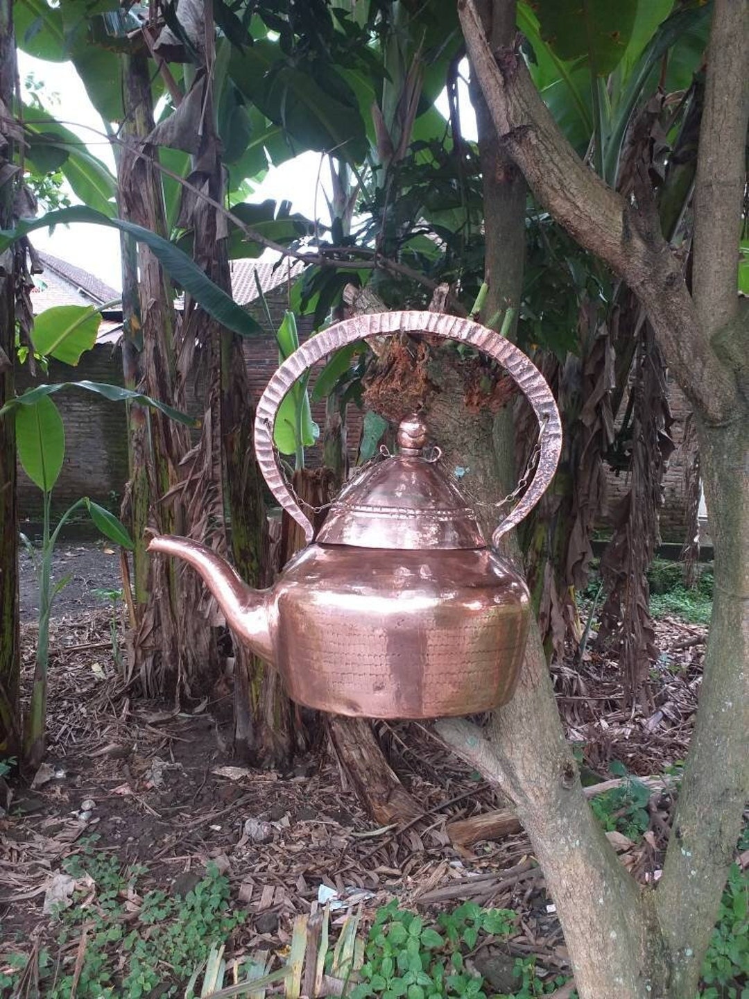 Giant Vintage Traditional Indonesian Copper Kettle Late 1800s Very ...