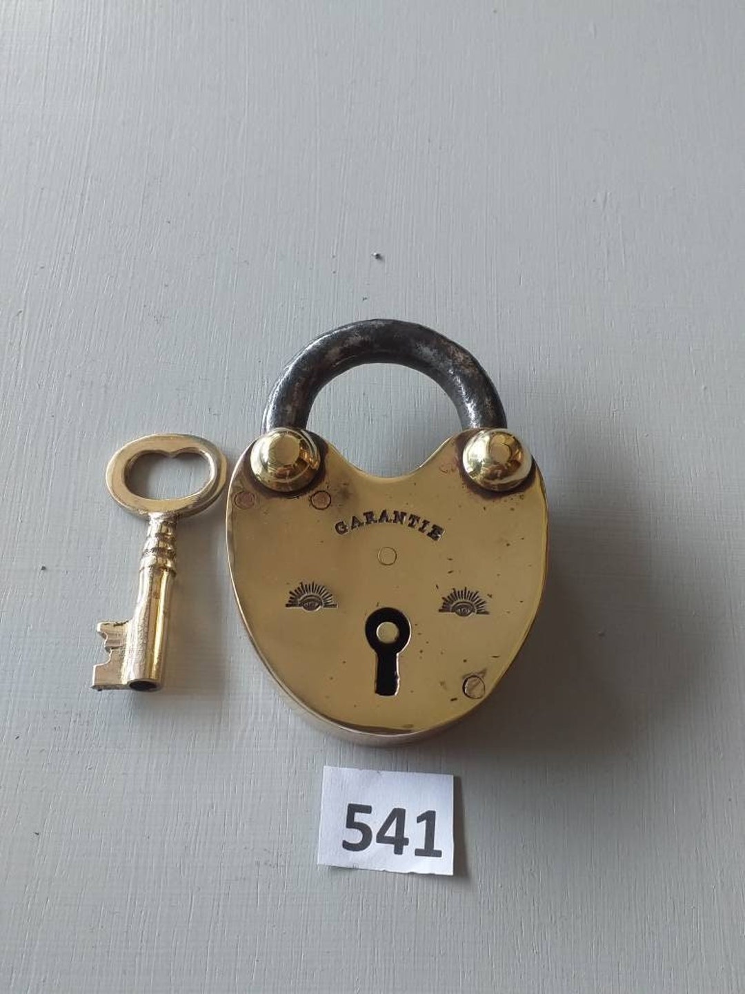 Vintage German Brass GARANTIE Padlock Made by CARL SCHLIEPER Early ...
