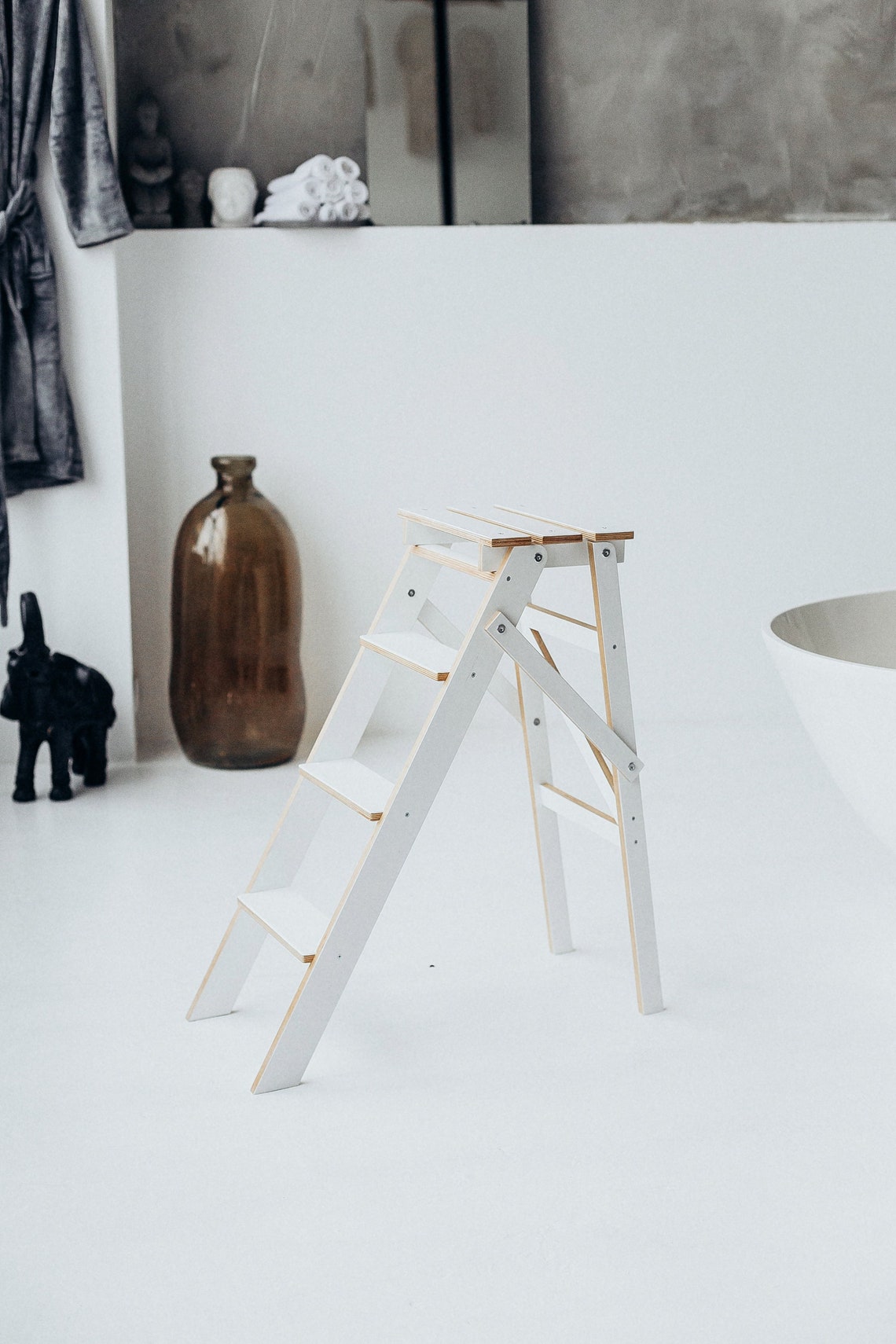 Ladder Stool Step Stool 4-step Step Ladder Stool for Home - Etsy