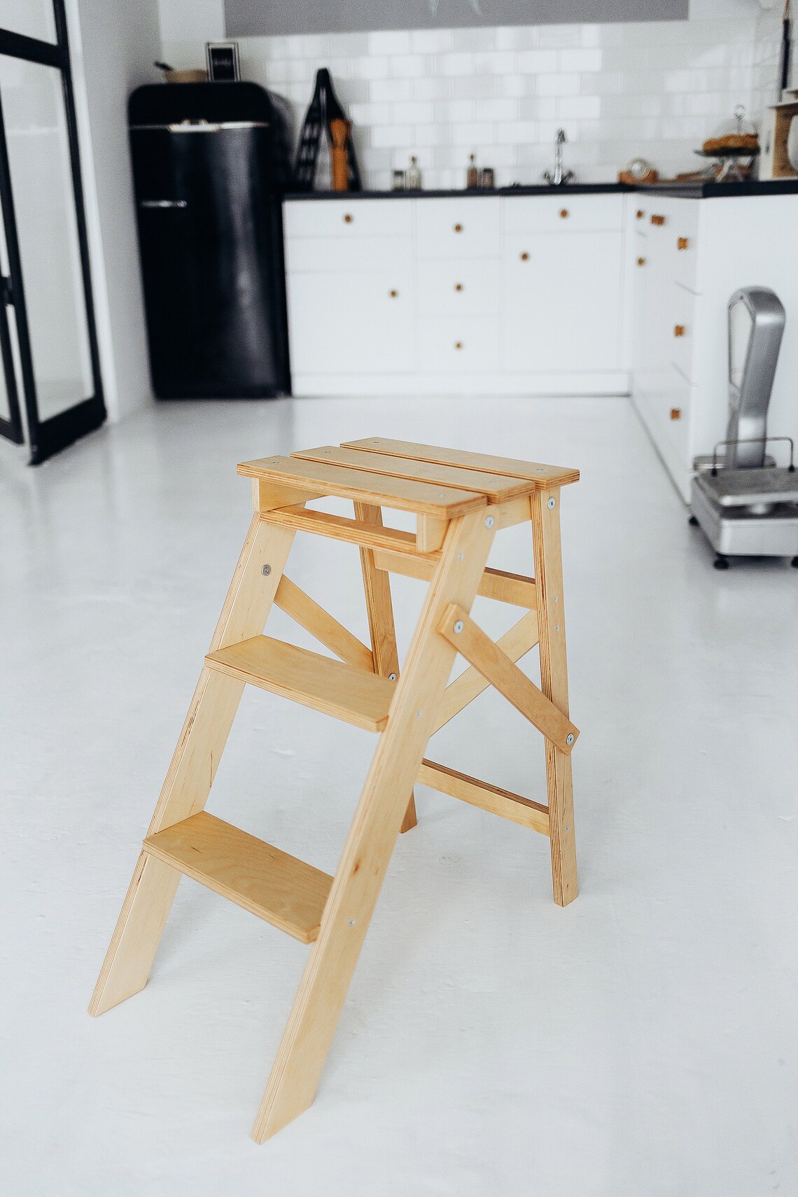Ladder Stool, Step Stool, 3-step Step Ladder Stool for Home, Kitchen ...