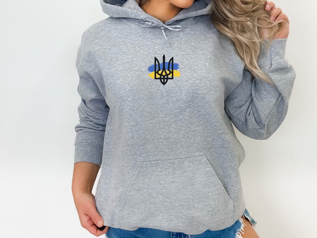 Ukrainian Hoodie, Ukrainian Symbol Sweatshirt, Ukrainian Coat of Arms ...