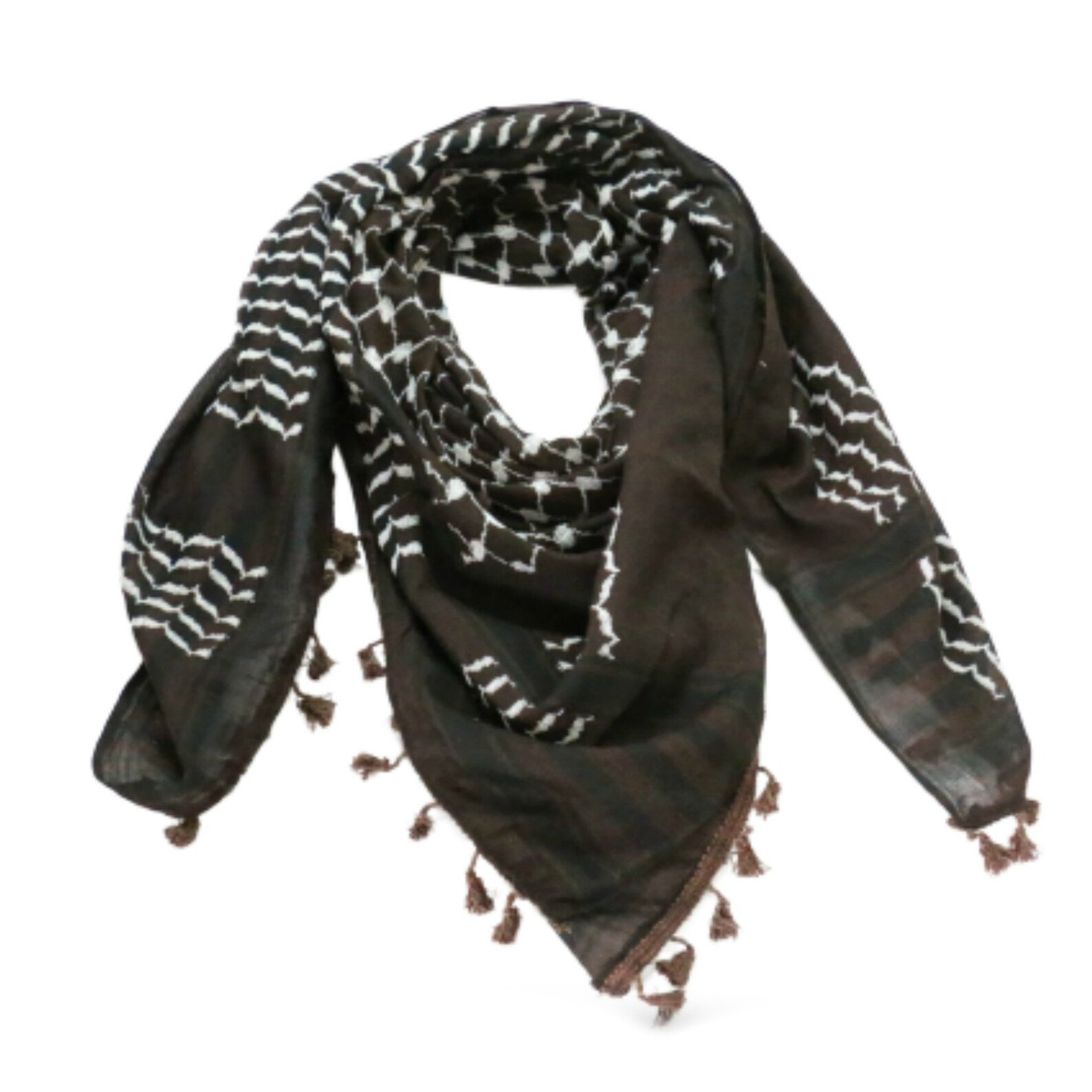 Keffiyeh Iraqi Style Brown & White Palestinian Scarf 47 - Etsy