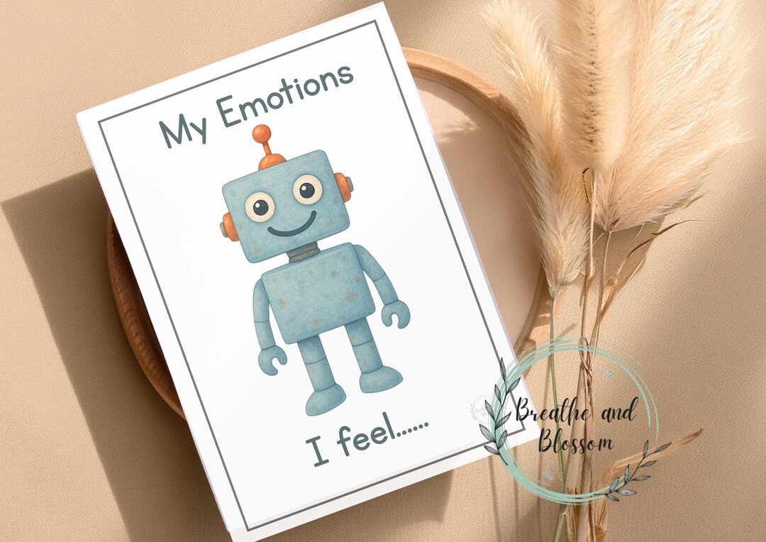 Robot Emotions Flashcards: Calm Corner, Feelings Check-in (PDF Download ...