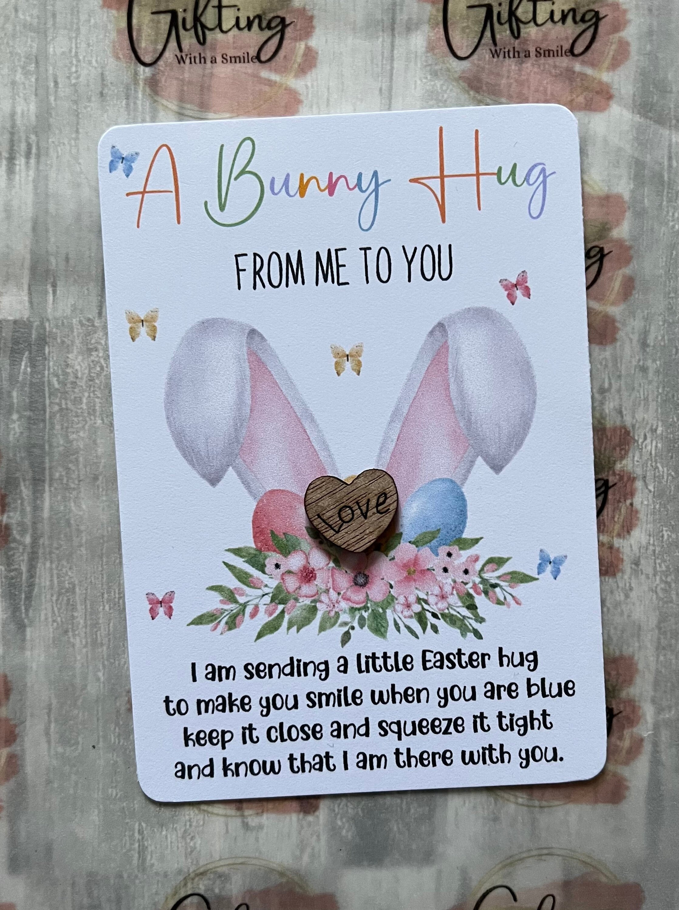A7 Little Heart Pocket Hug, A Easter Hug From Me to You, Mental Health ...