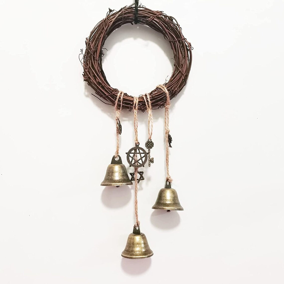 Witch Bells Wreath Magic Home Protection Halloween decor | Etsy