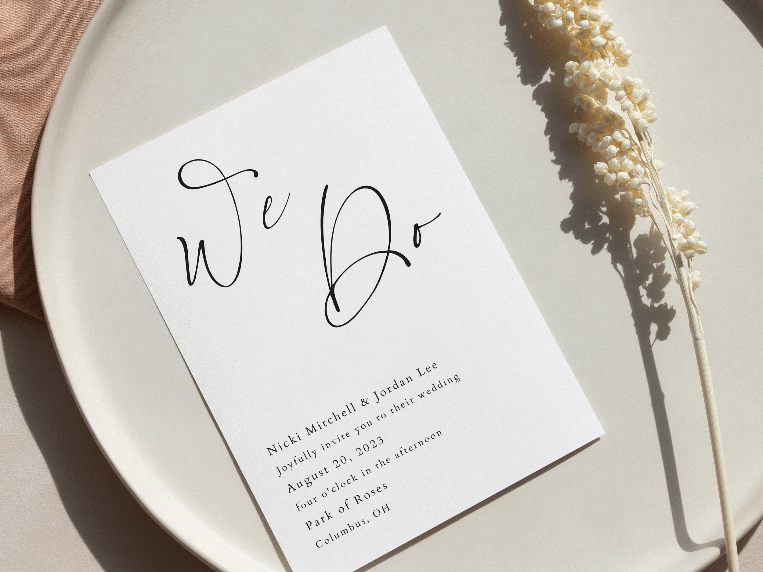 We Do Wedding Invite Template, Downloadable Invite, Modern Invite ...