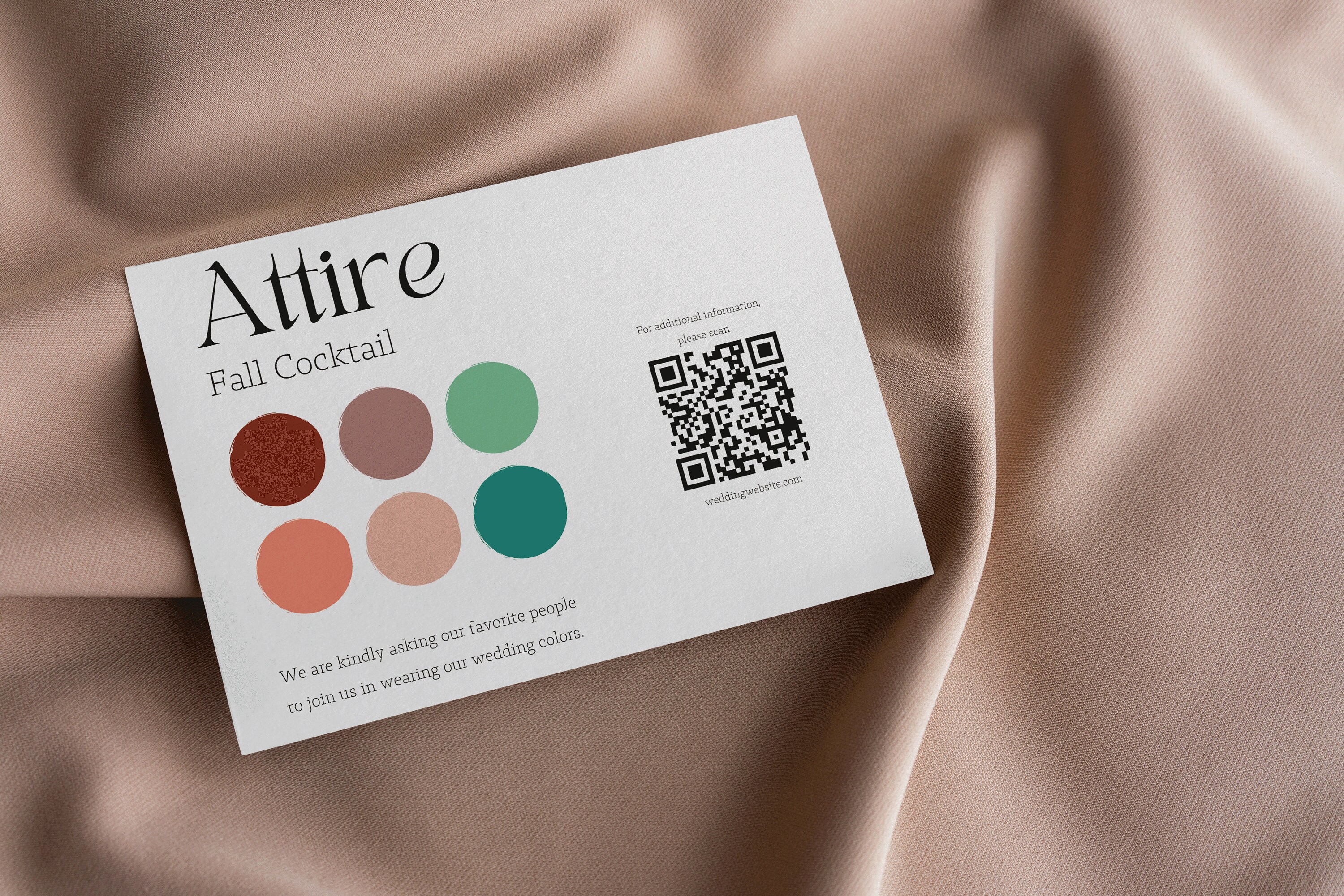 Guest Attire Card, Dress Code Card, Wedding Cards, Wedding Template ...