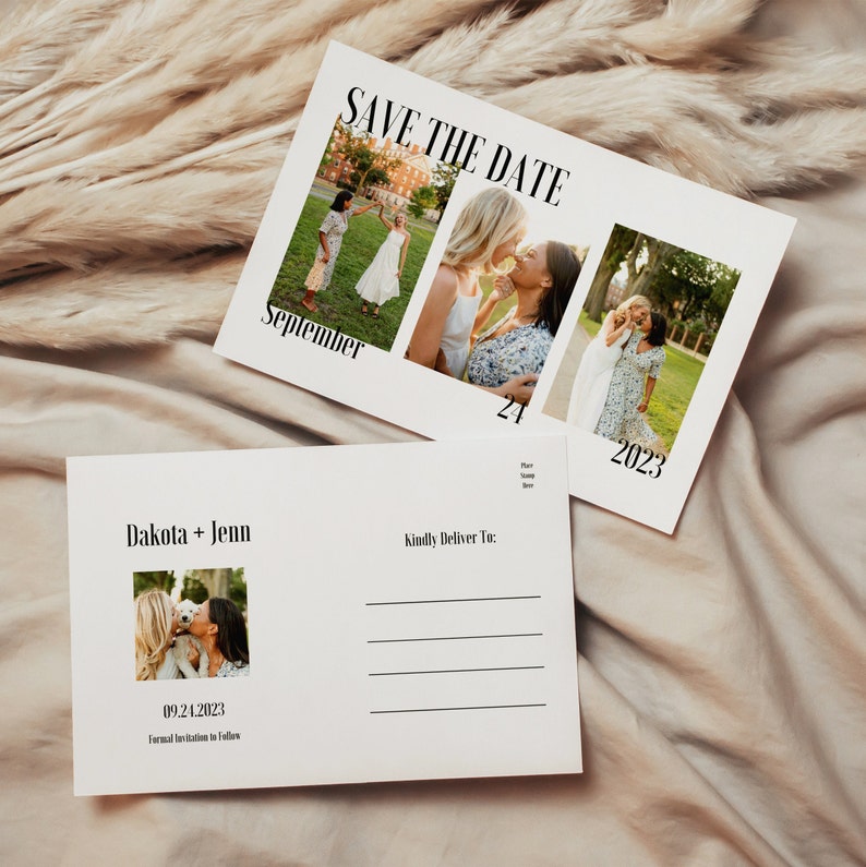 Postcard Save the Date Template Downloadable Save the Date - Etsy