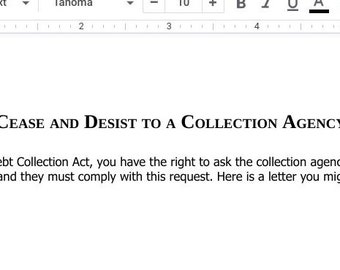 Credit Collection Letter - Etsy