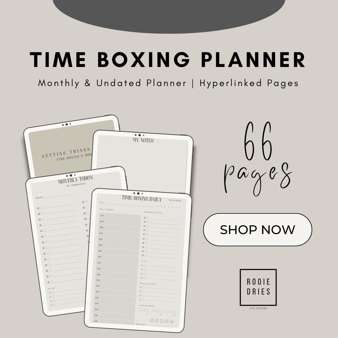 Time Boxing Hourly Planner| Hourly Productivity Planner | Time Blocking ...