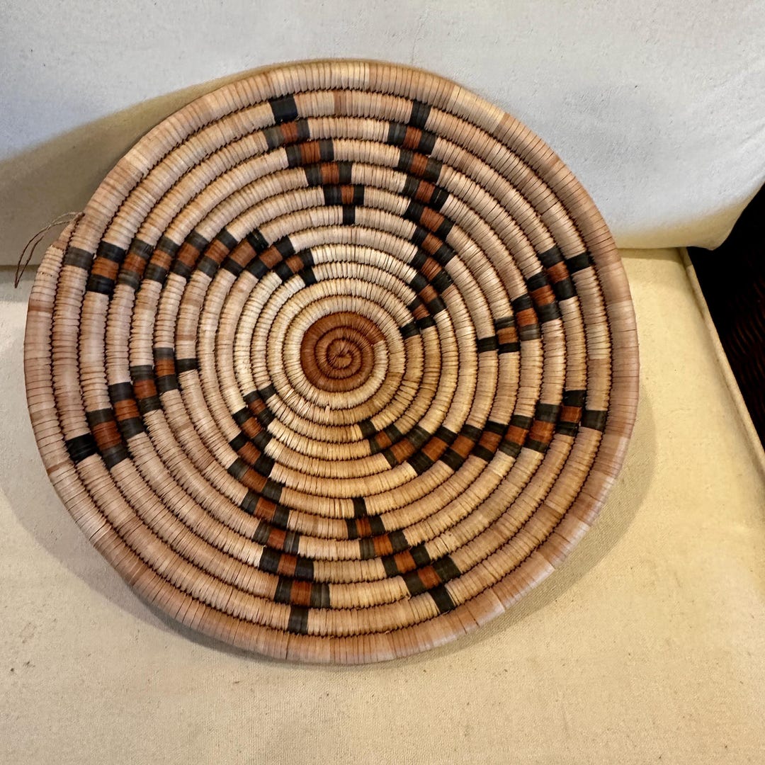 NWT Zambia, Africa Handmade Coiled Basket. Made by the Lozi People of ...