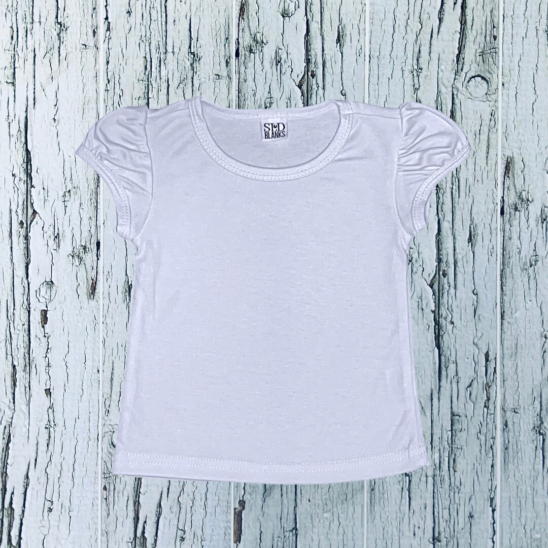 Kids Polyester Tee, 100% Polyester Puff Sleeve Blank Shirts, Polyester ...
