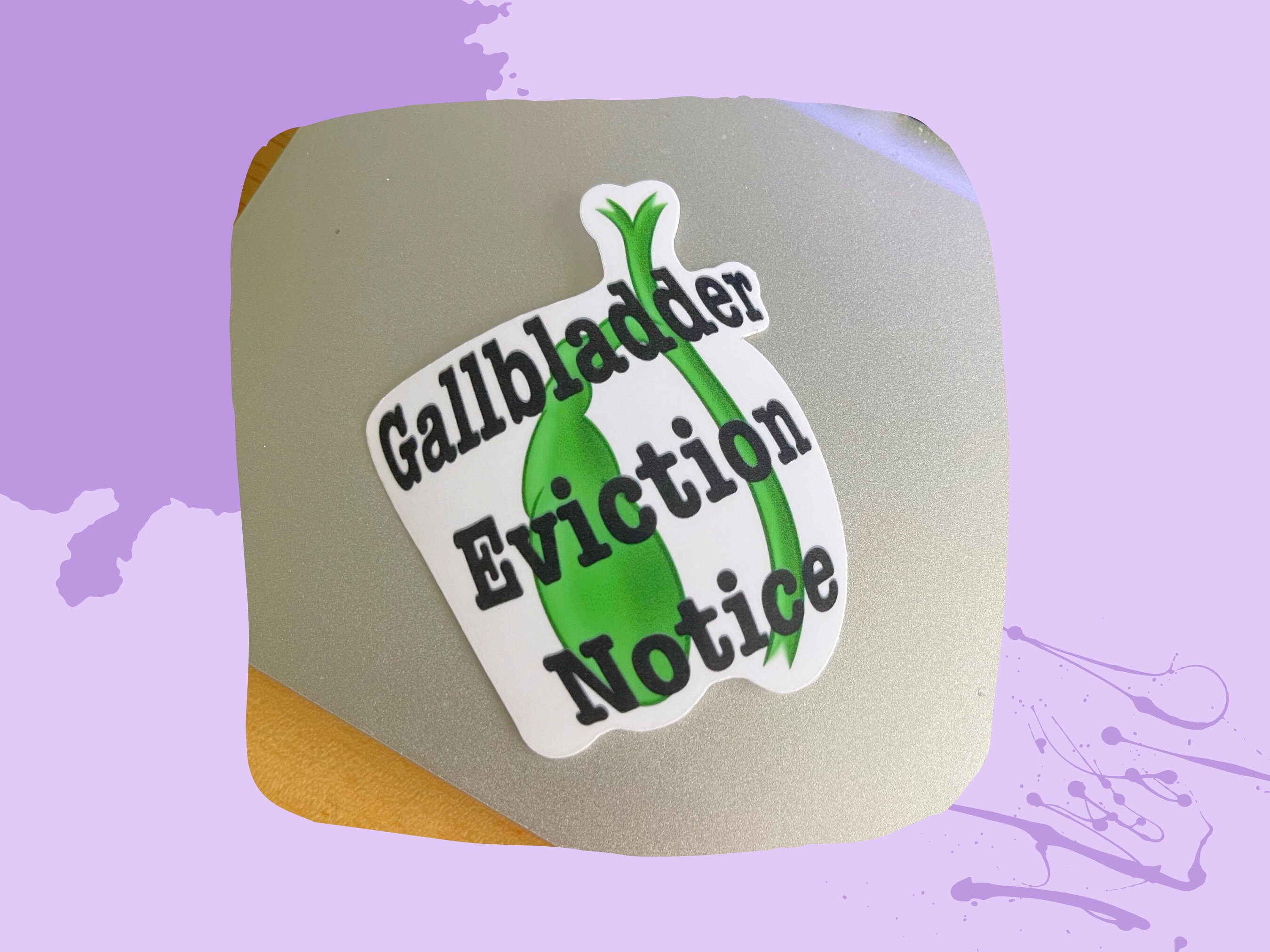 Gallbladder Eviction Notice Sticker Gallbladder Cancer - Etsy