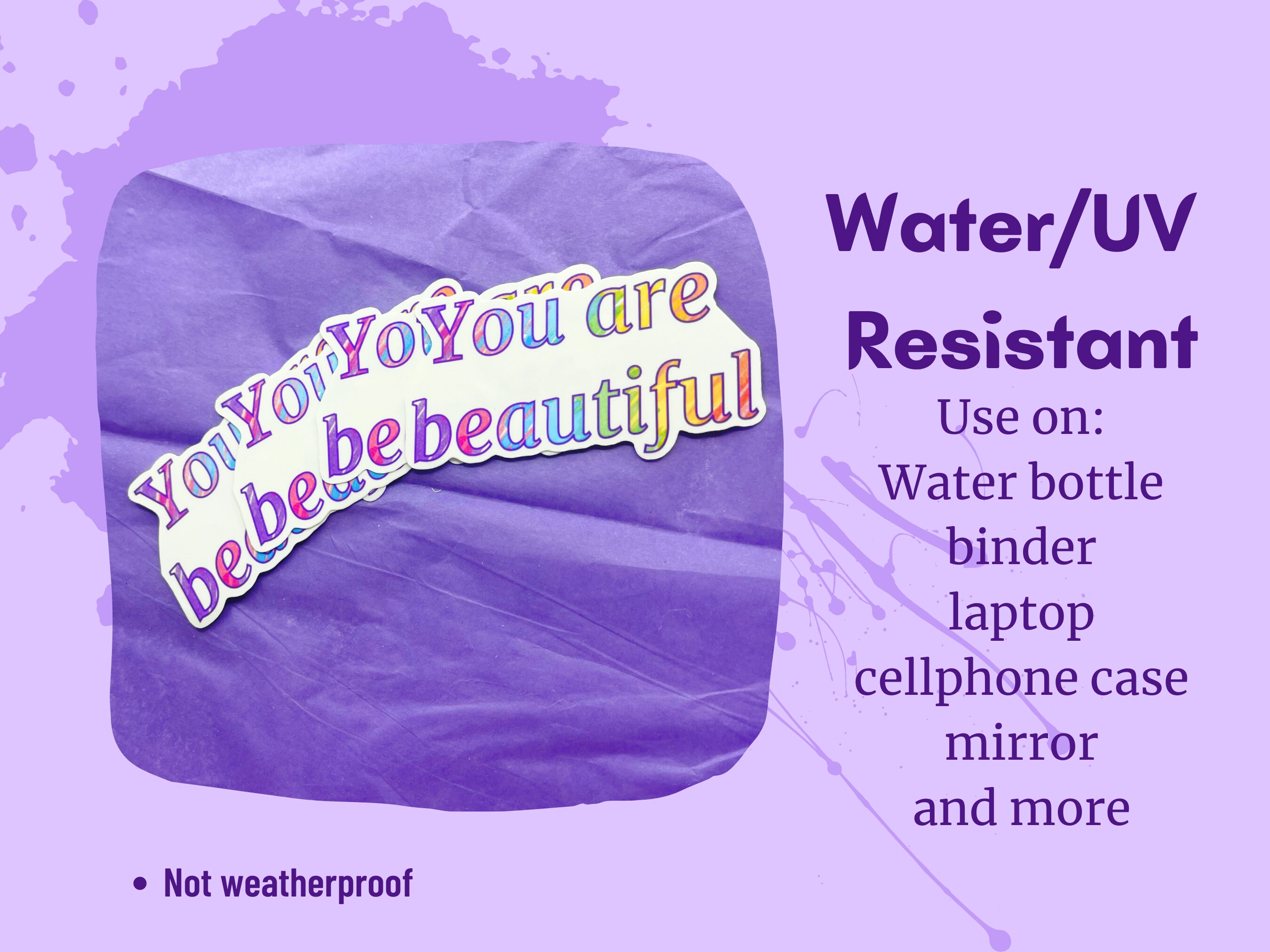 You Are Beautiful Sticker Affirmation Sticker Motivational - Etsy