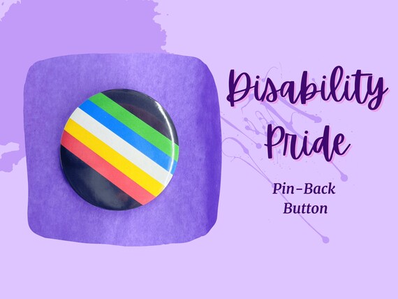 Disability Pride Flag Pin Pinback Button - Etsy