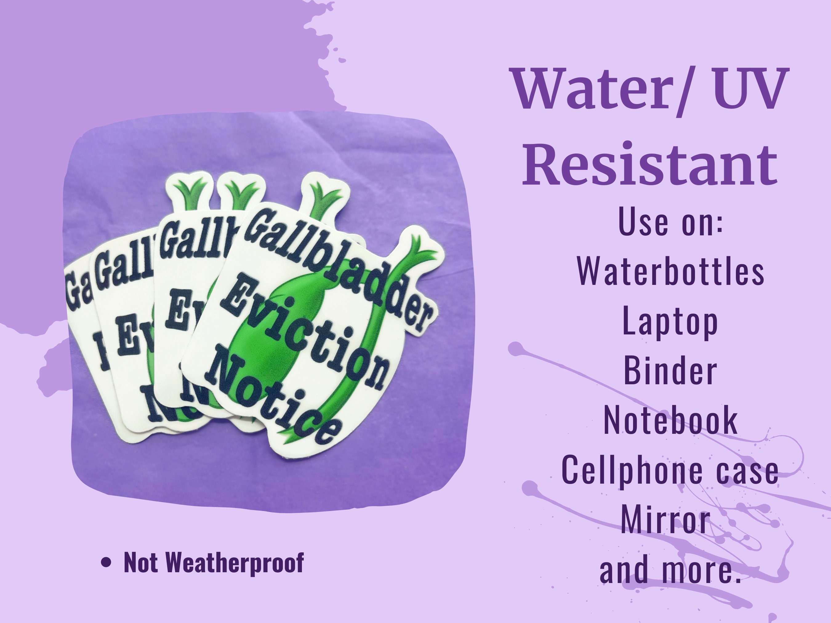 Gallbladder Eviction Notice Sticker Gallbladder Cancer Awareness ...