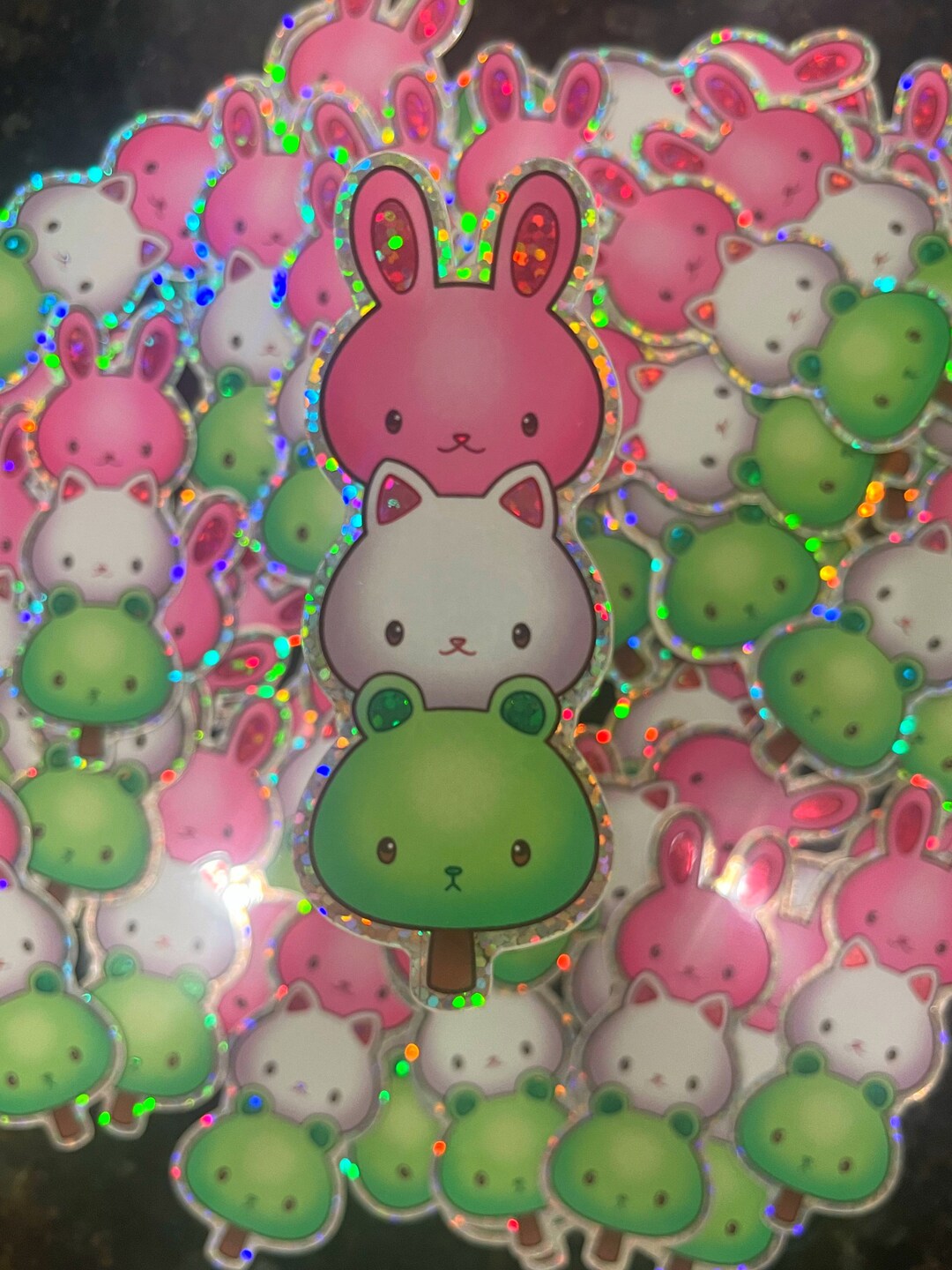 Dango Friends Glitter Sticker - Etsy