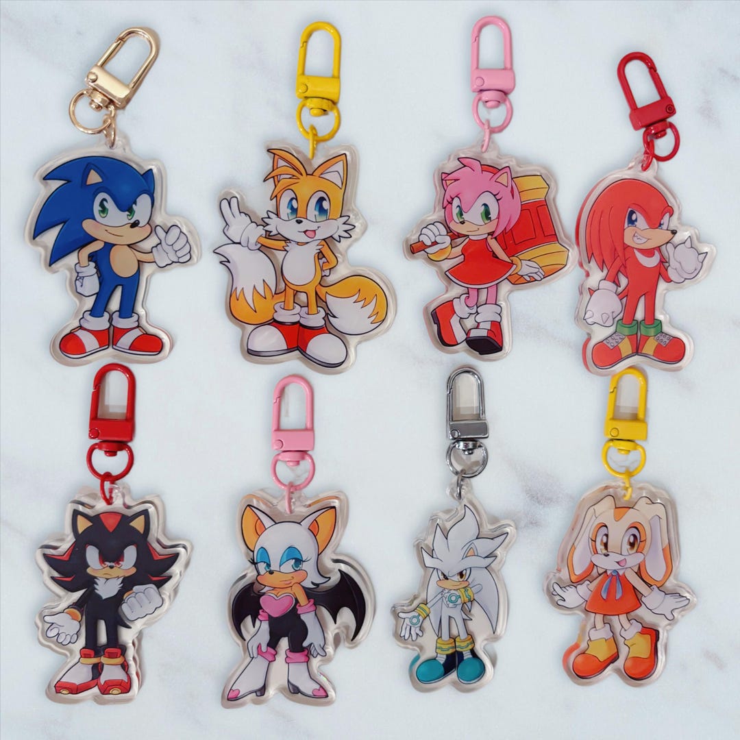 Sonic and Friends Keychains - Etsy