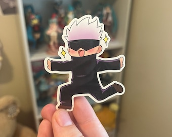 Satoru Gojo Sticker Anime Sticker Jujutsu Kaisen Sticker You Cryin ...