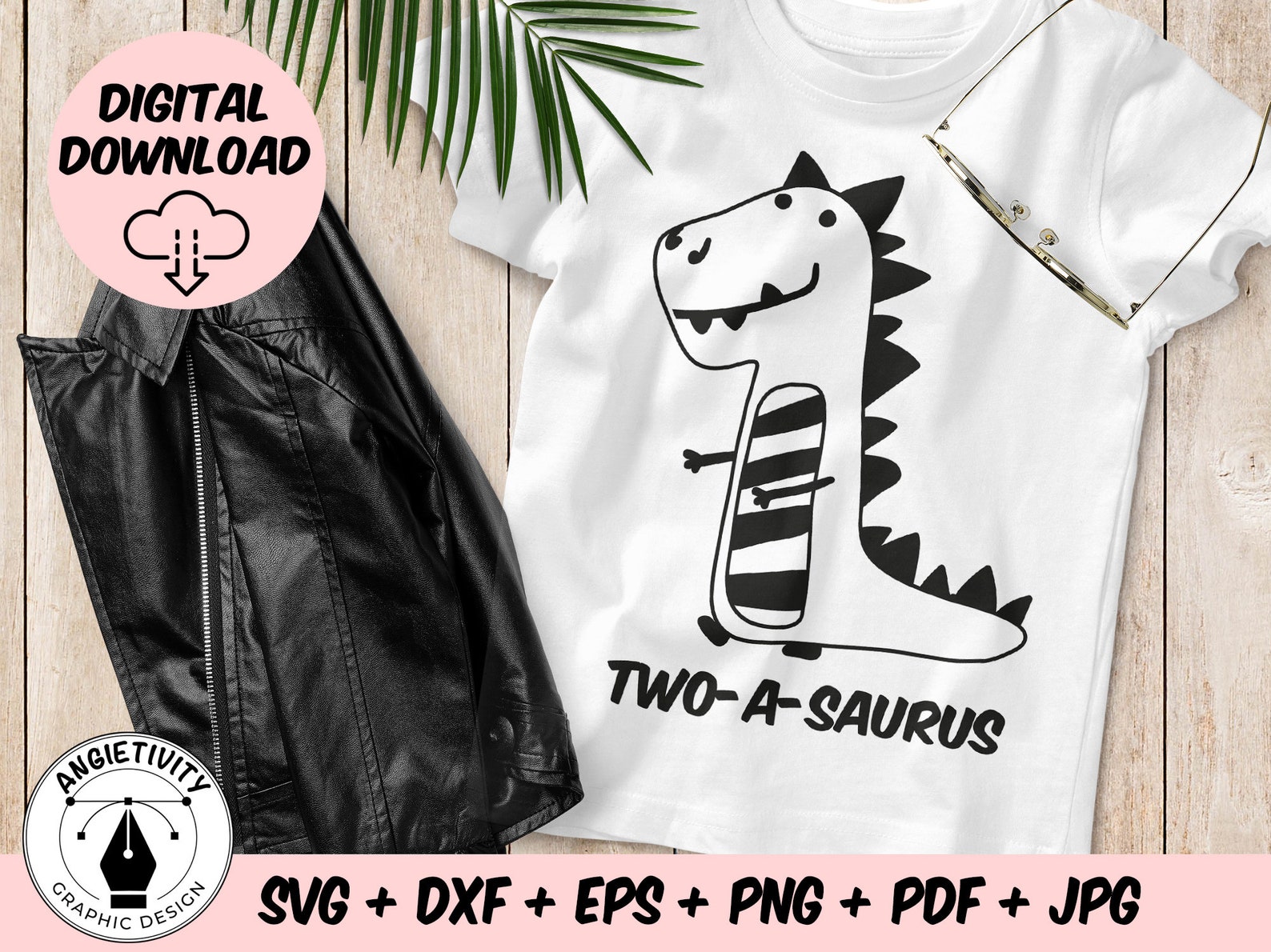 Two-a-saurus Svg Dateien Digitale Schnittdatei für Cricut SVG Für Shirt ...