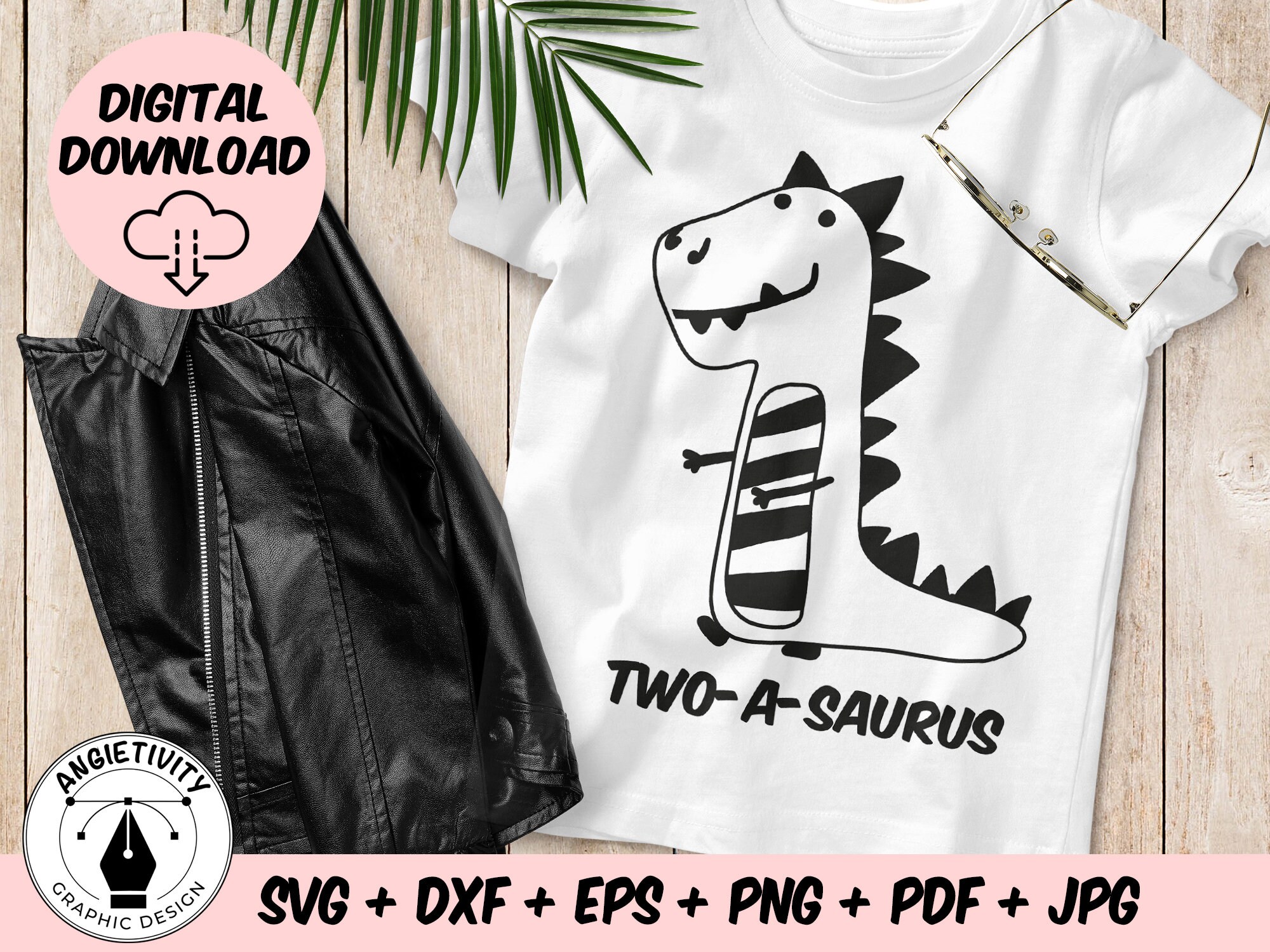 Two-a-saurus Svg Dateien Digitale Schnittdatei für Cricut SVG Für Shirt ...