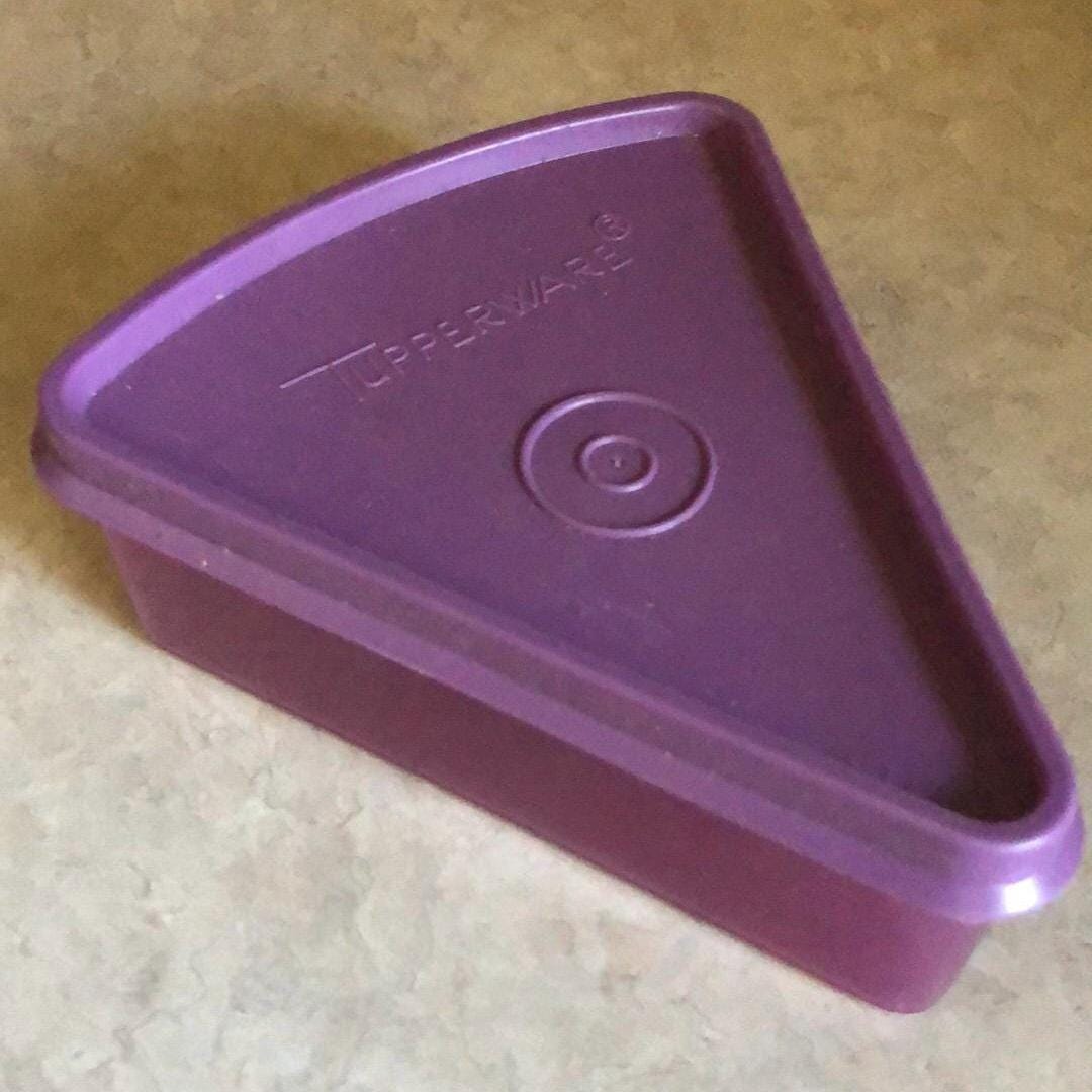 Tupperware Plum Purple Pie Slice Keeper Container EUC - Etsy