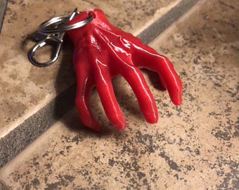 Wednesday Addams Thing Keychain PVC Hand Toy Home Decor Keychain Doll ...