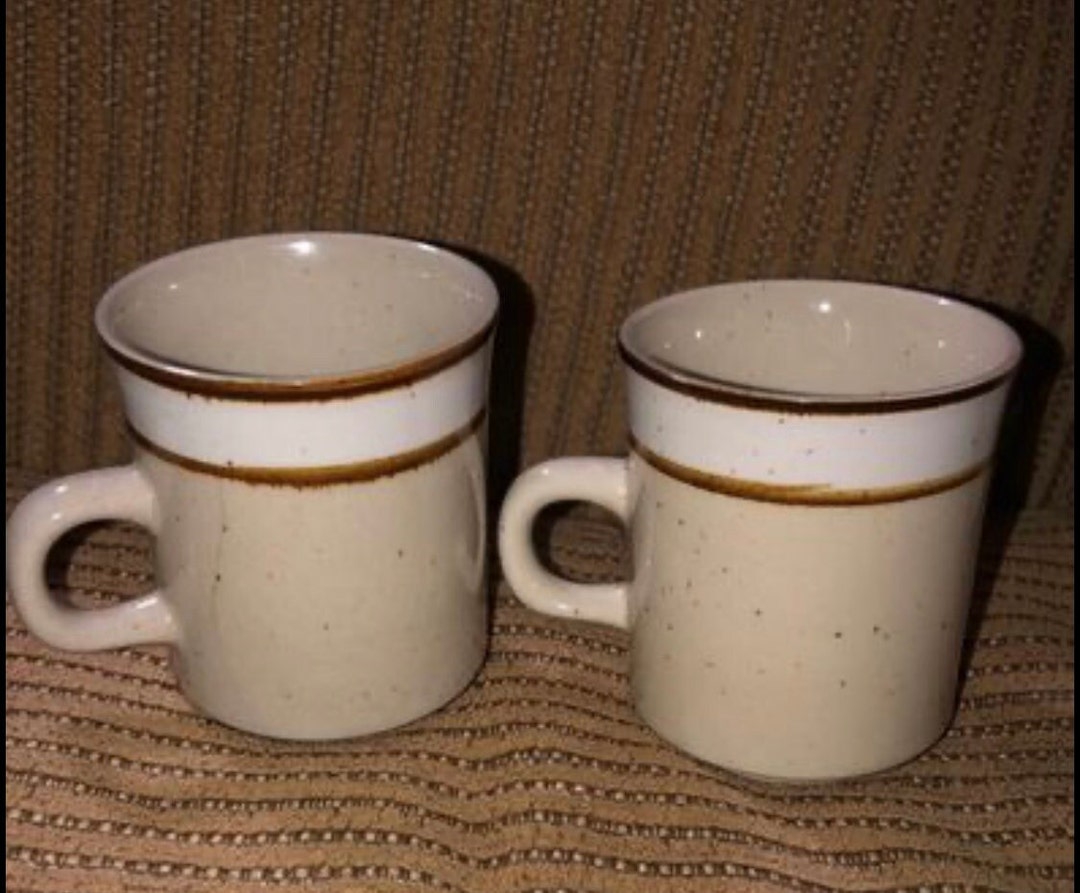 Sango Rainbow Capri Cups Set of 2 Vintage Stoneware Brown 651 Japan - Etsy