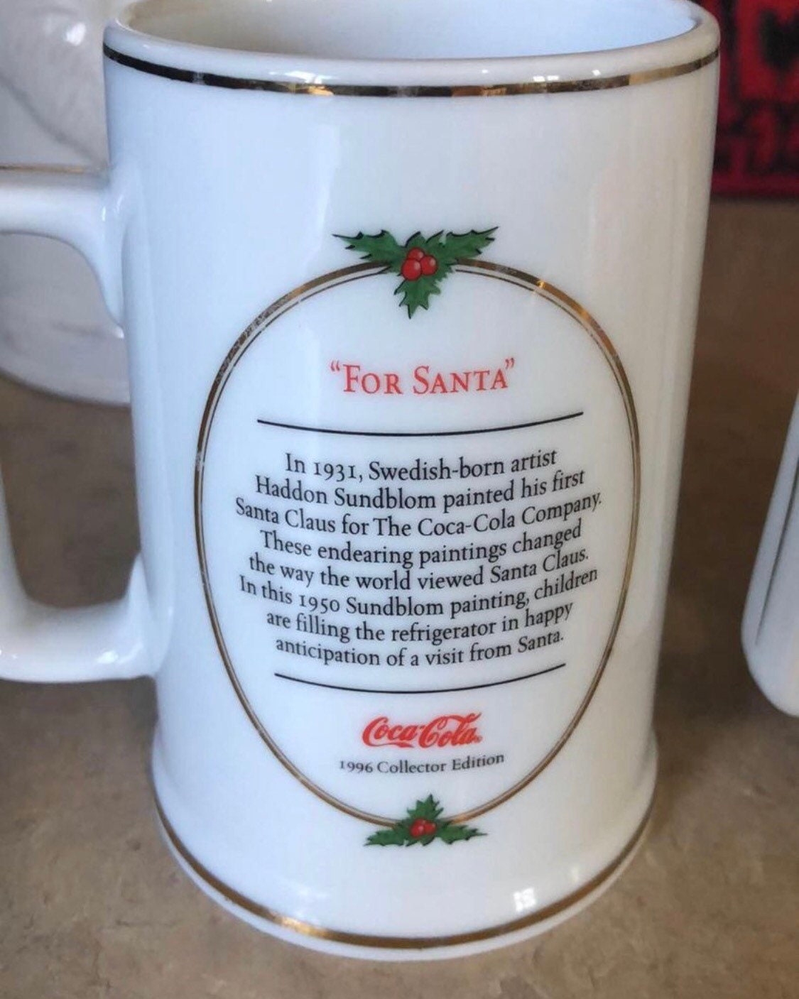 Vintage Santa Coca-cola Mugs 1996 - Etsy