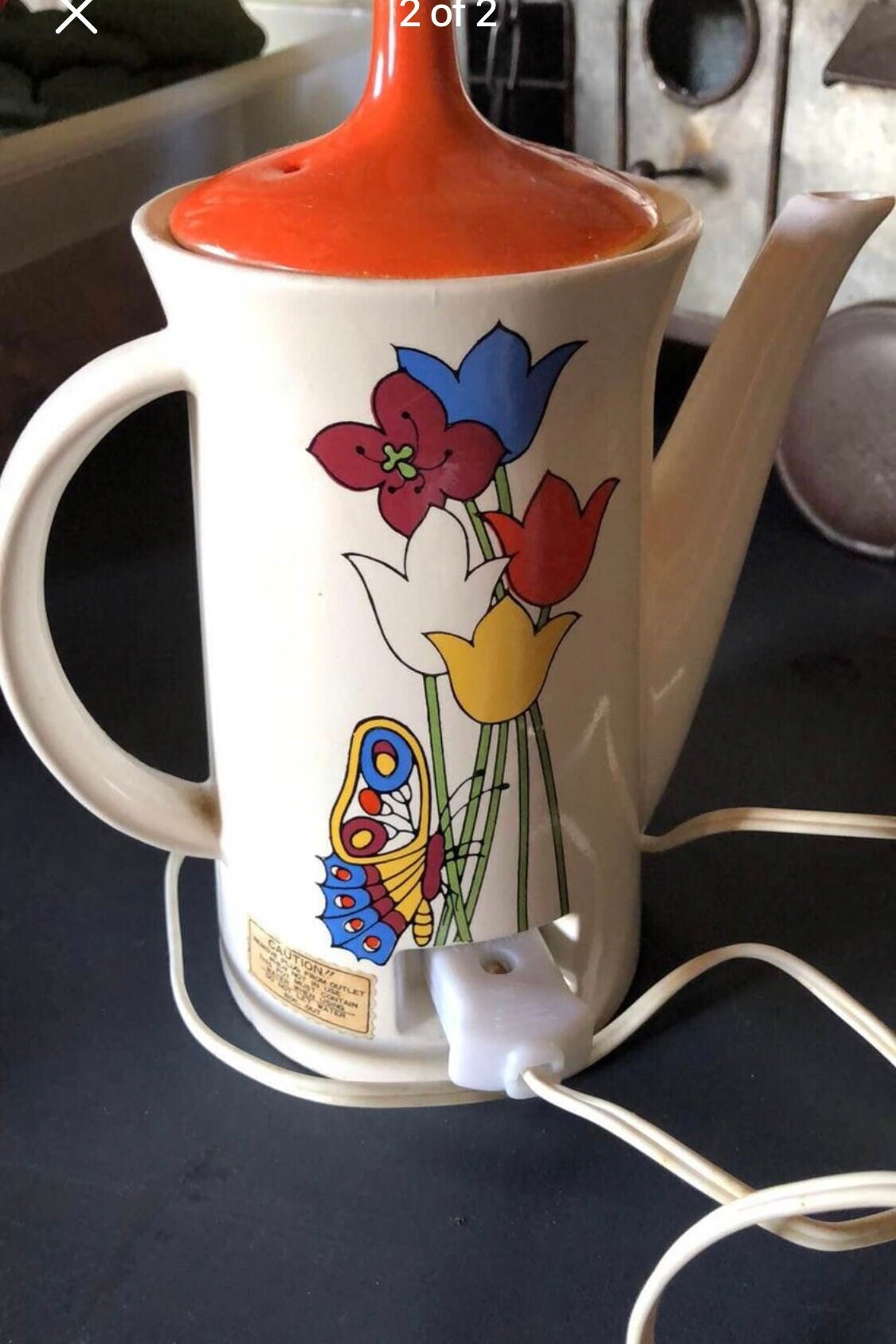 Vintage Japanese Butterfly Electric Tea Pot - Etsy