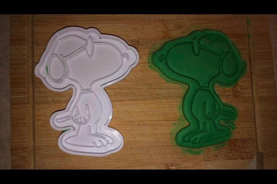 Snoopy Cookie Cutter Stamp Peanuts Baking Supplies - Etsy