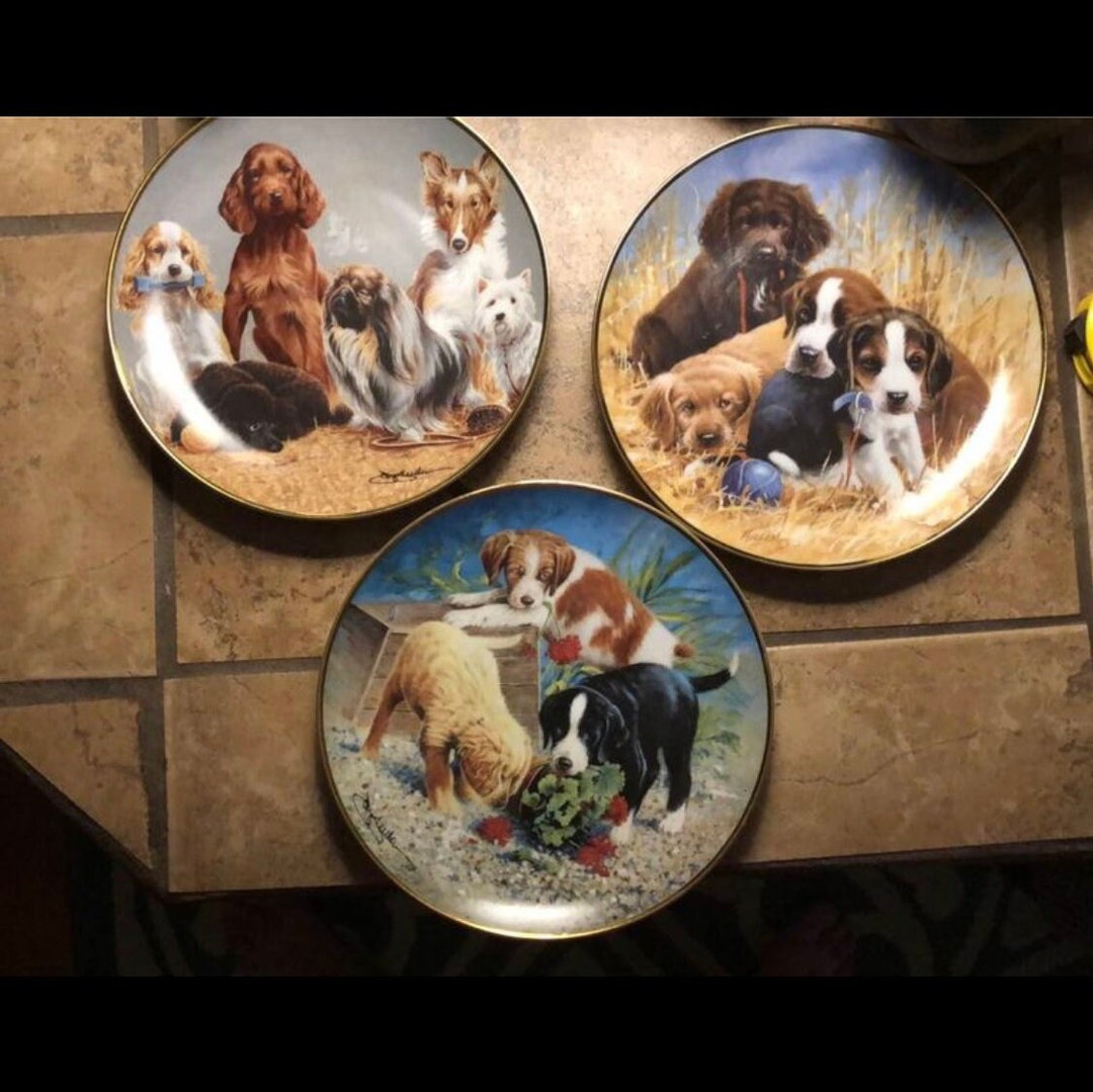 ASPCA Collector Puppy Plates Set of 3 - Etsy