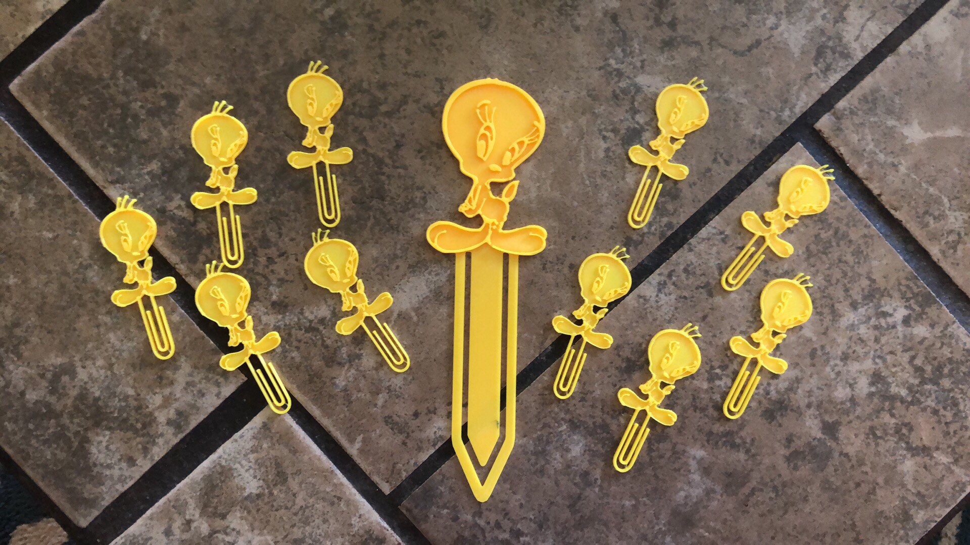 Tweety Bird Bookmark and Paper Clip Set 3D Printed - Etsy