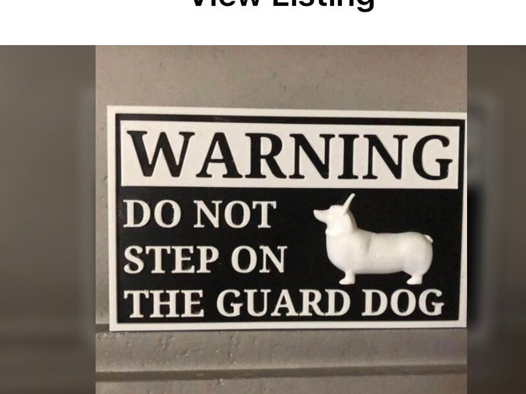 Corgi Guard Dog Sign - Etsy