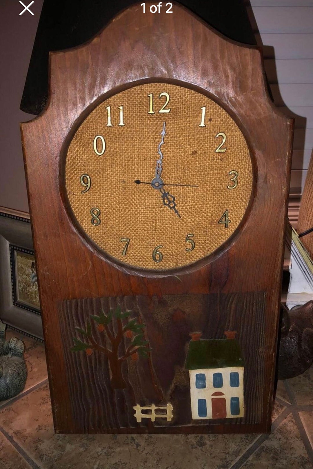Vintage Primitive Wood Clock Decor - Etsy