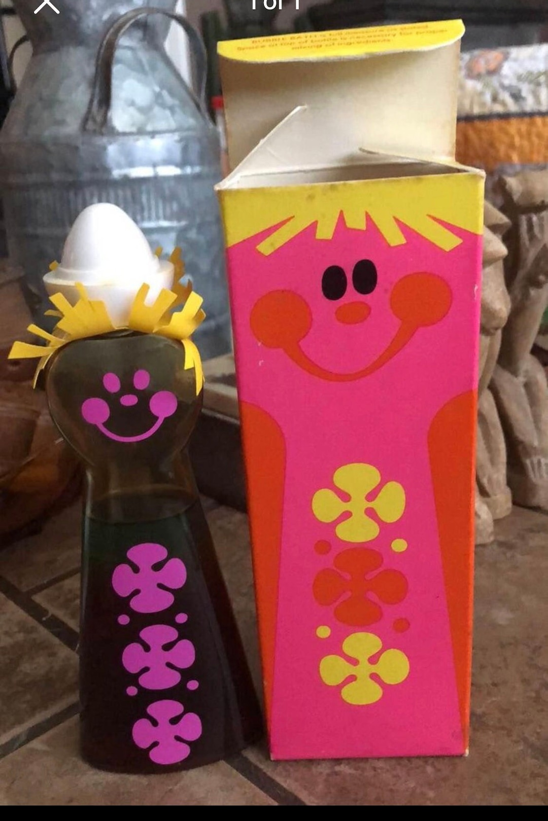 AVON ~ Topsy-turvy ~ Bubble Bath W/ Box ~ '60s-'70s USA Kids Product ...