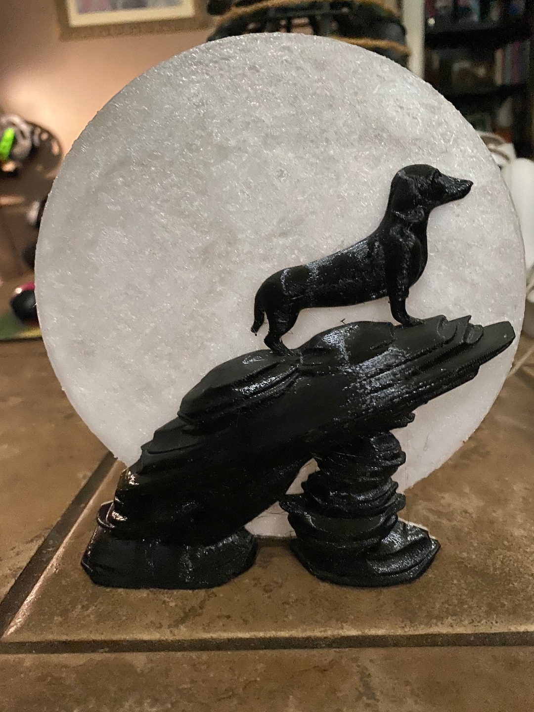 Dachshund Moon Statue Decor - Etsy
