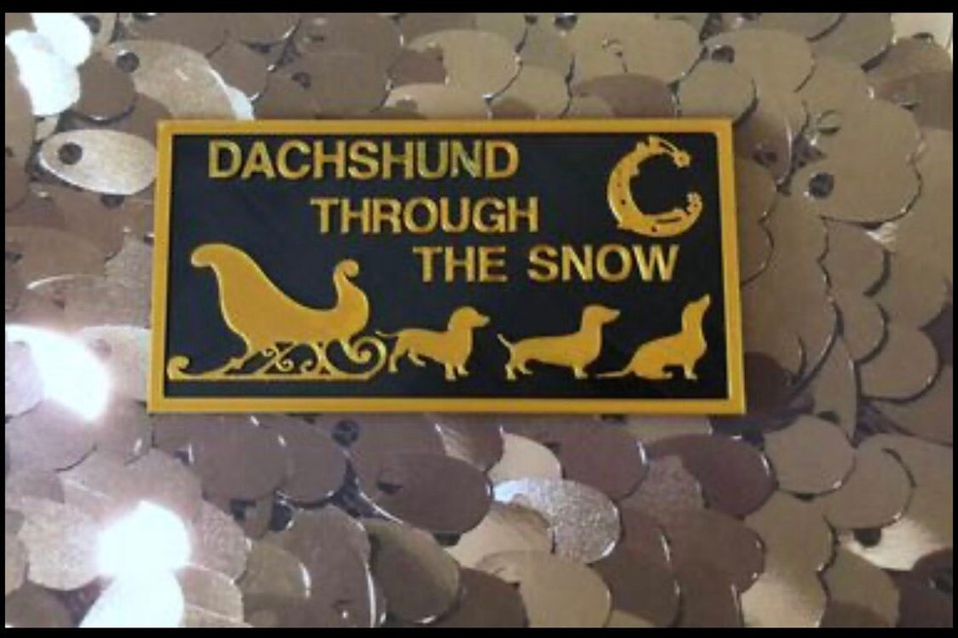 Dachshund Through the Snow Sign Decor - Etsy
