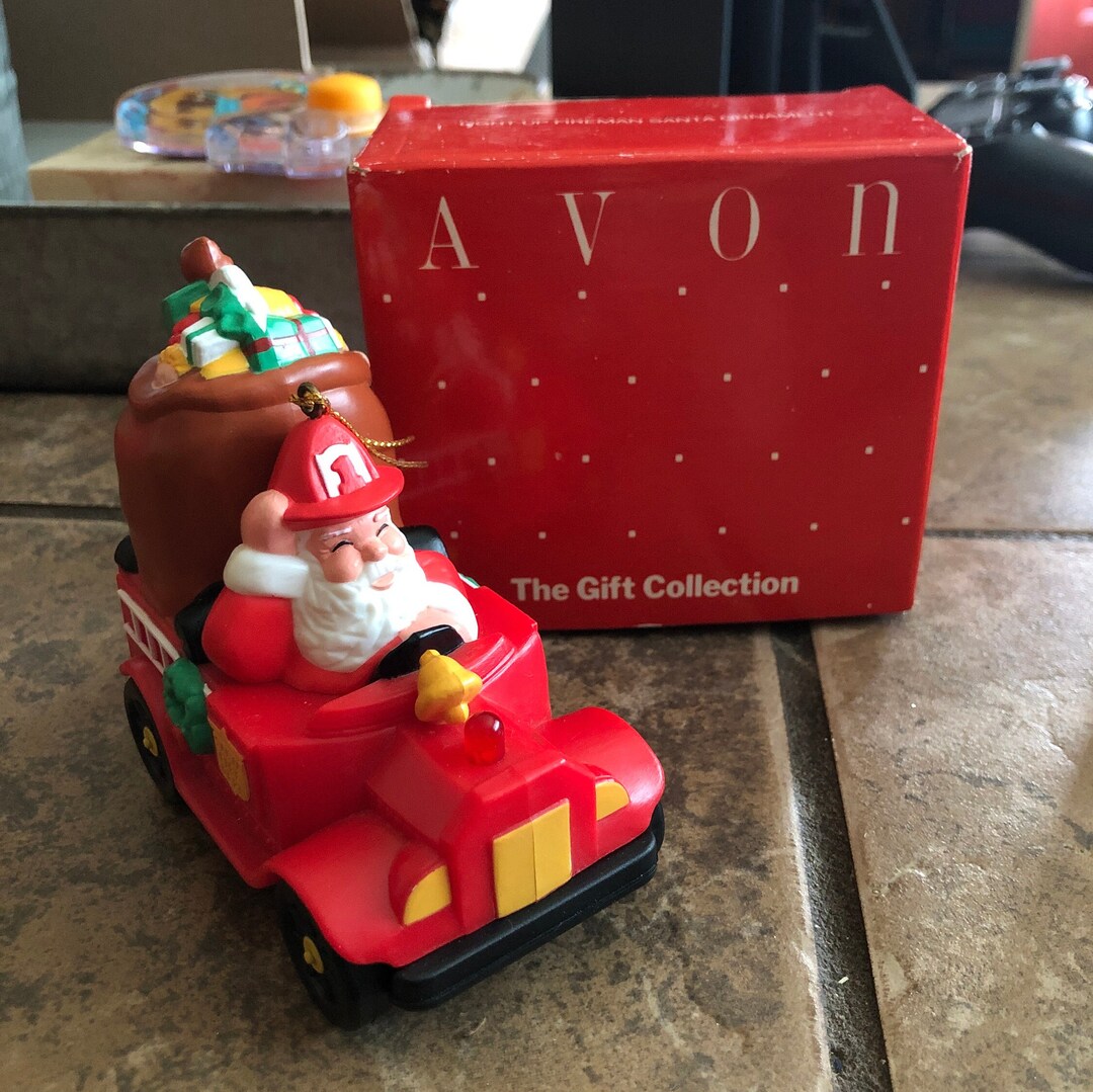AVON LIGHT UP Fireman Christmas Ornament 1988 - Tested - Works - Etsy