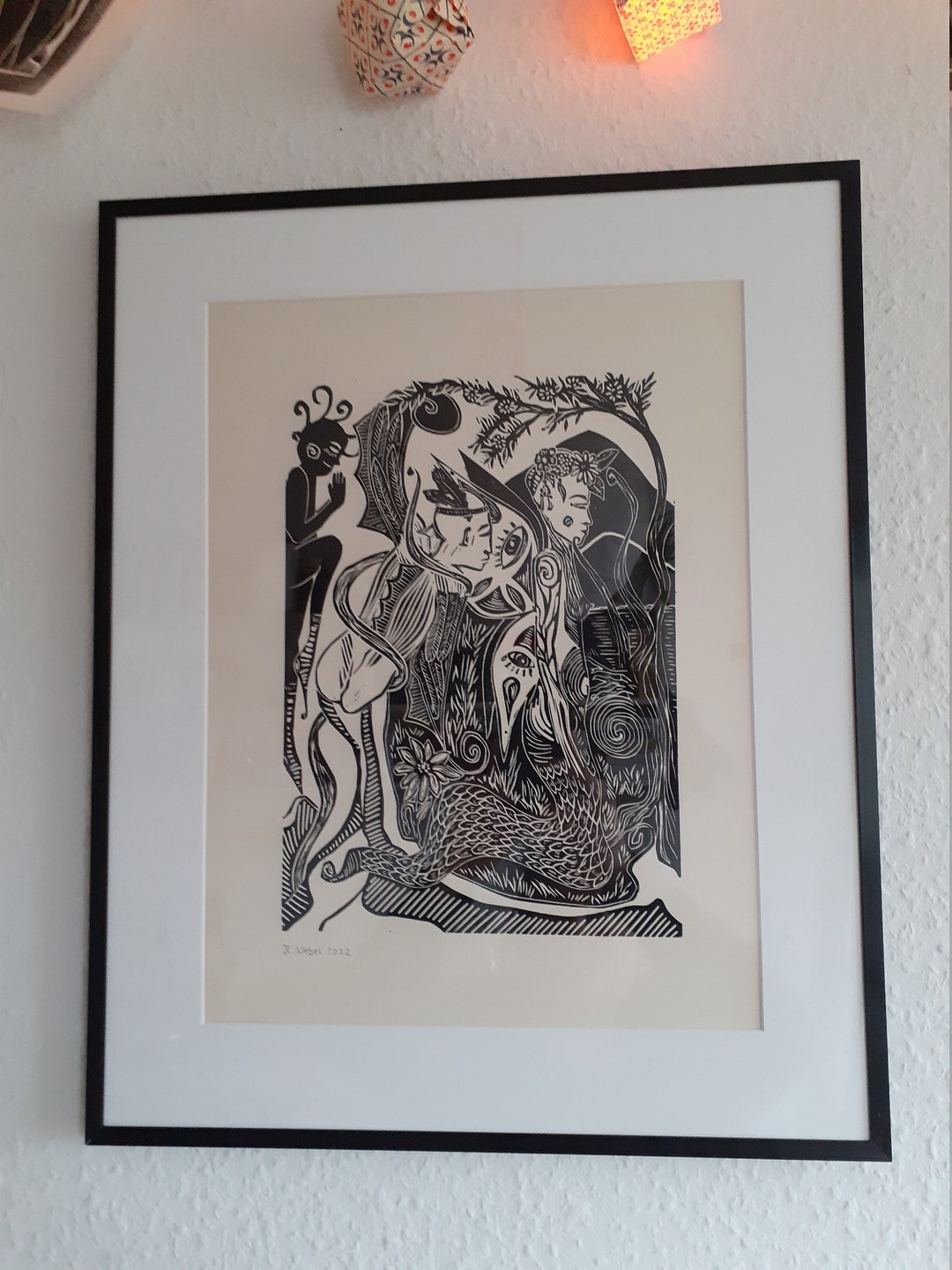 Original Linocut, Limited, "power, Freedom, Protection" - Etsy