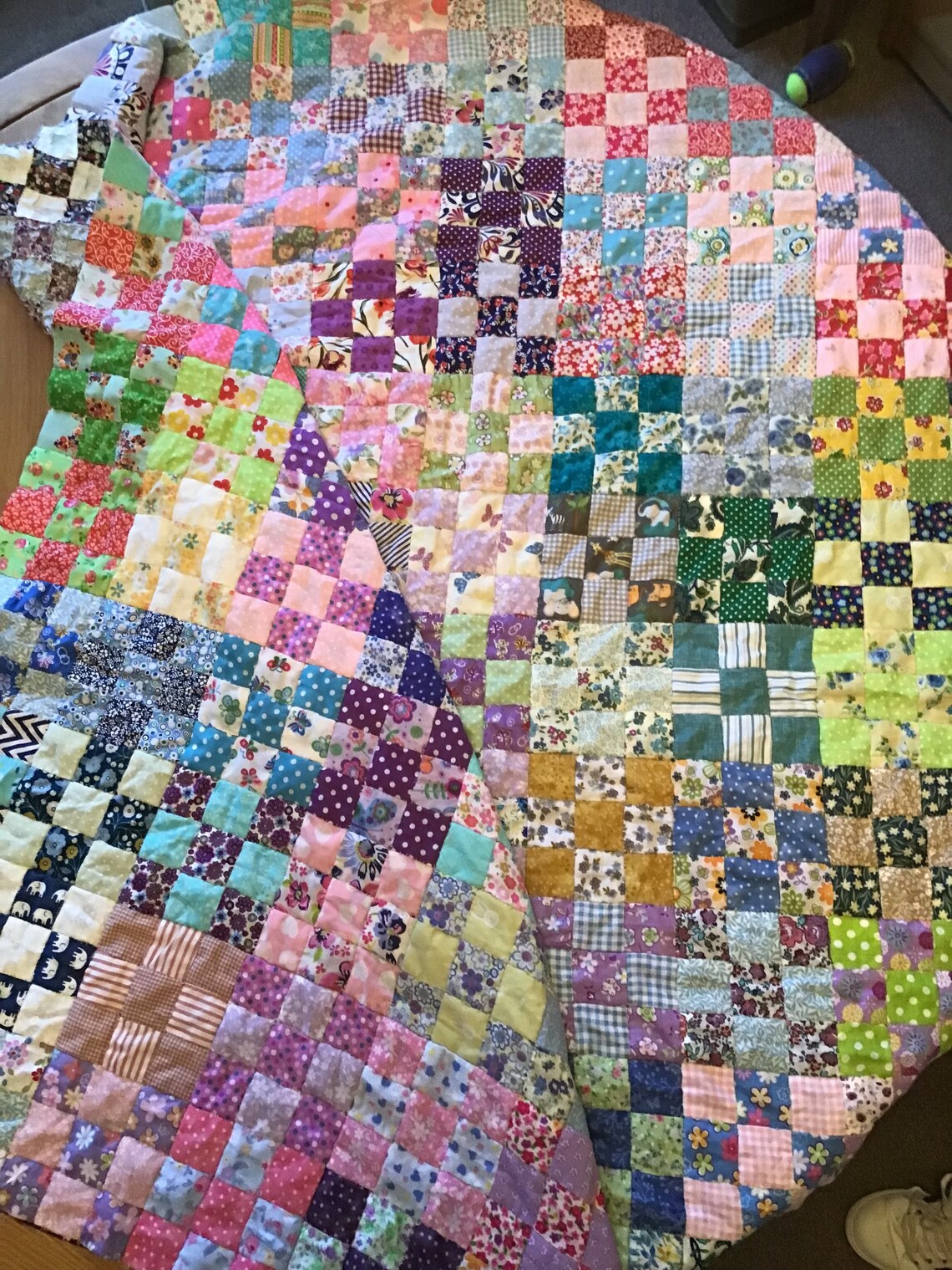 Handmade Unfinished Patchwork Quilt Topper - Etsy