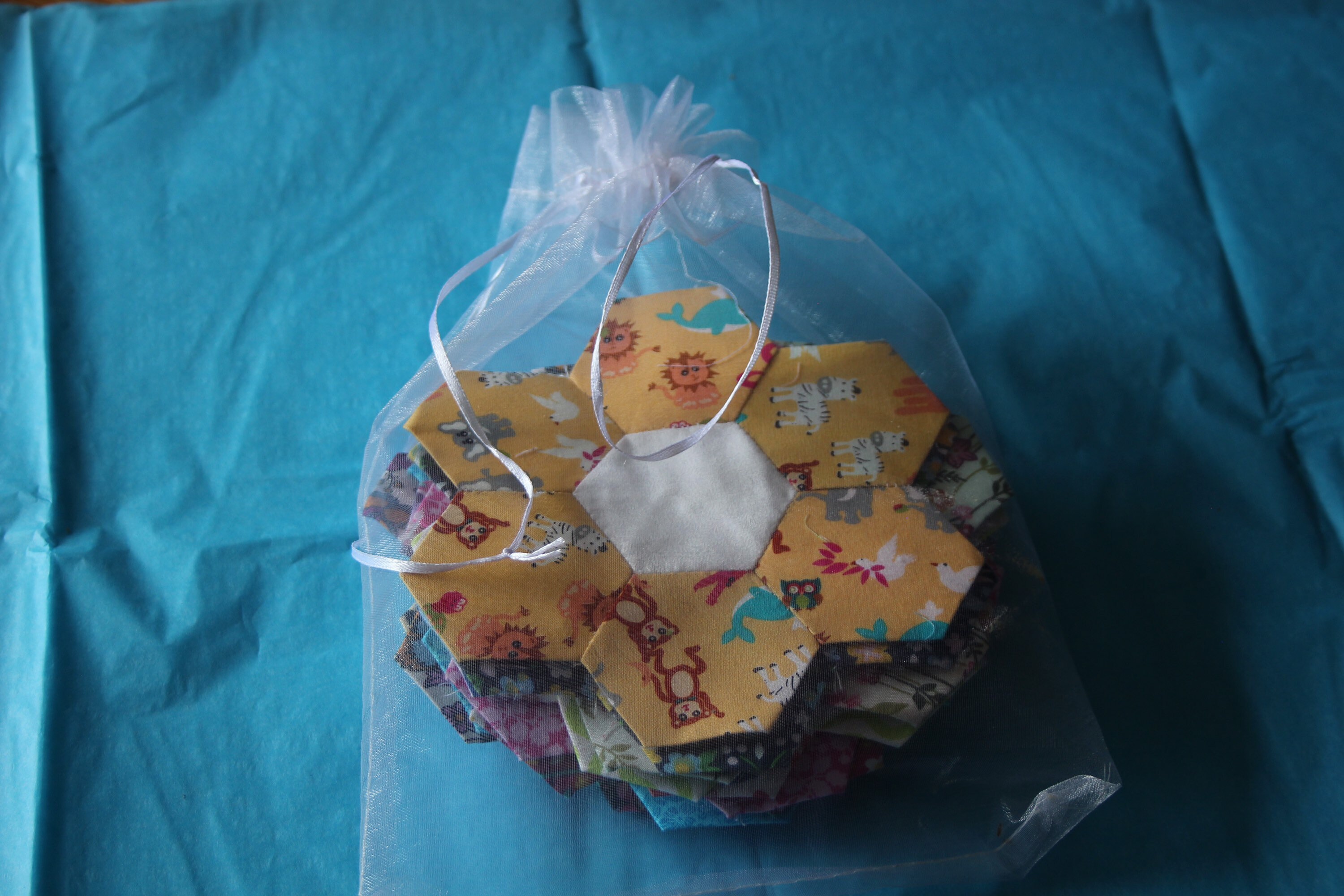 Handmade Patchwork Hexagon Flowers - Etsy