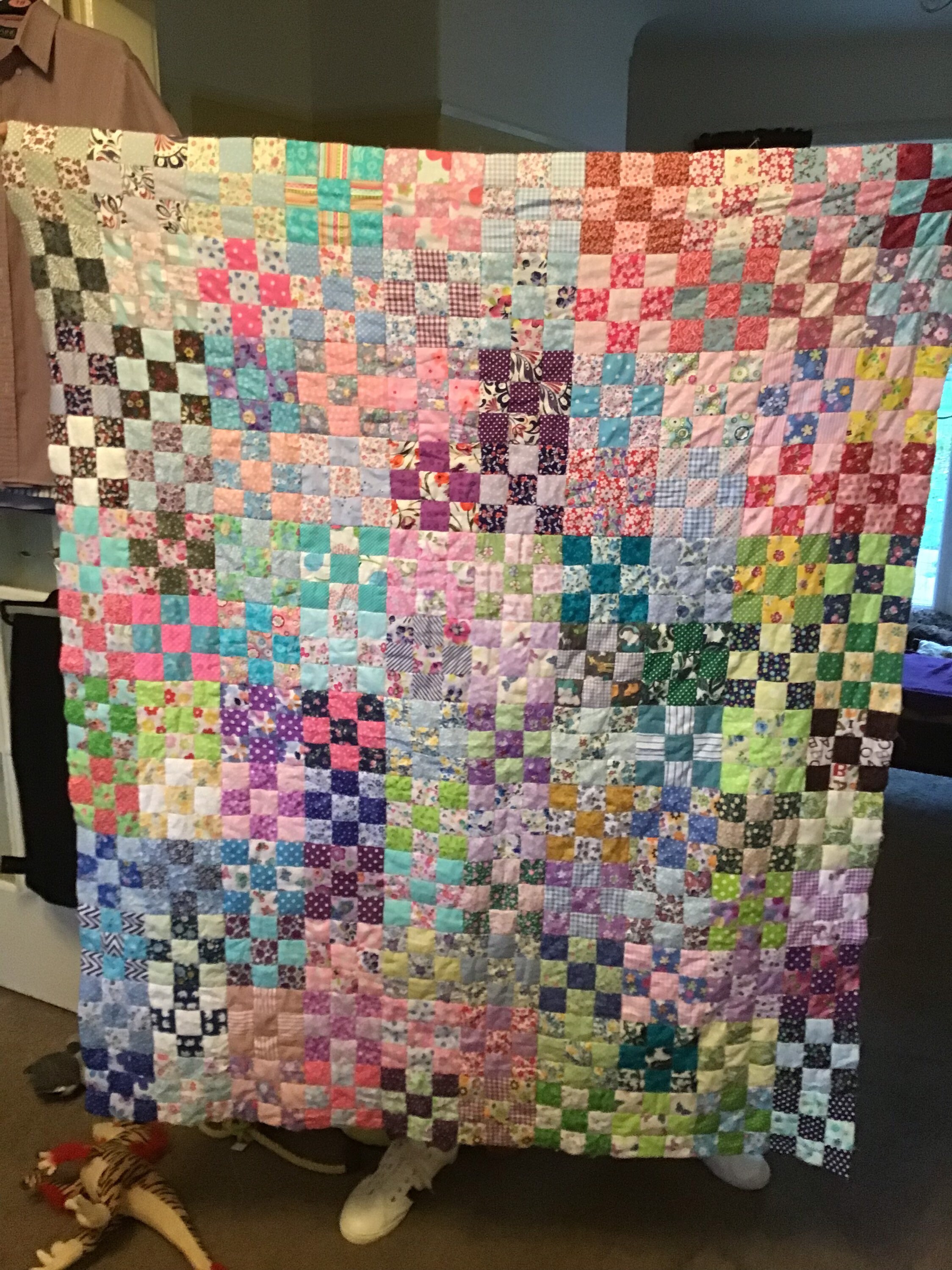 Handmade Unfinished Patchwork Quilt Topper - Etsy