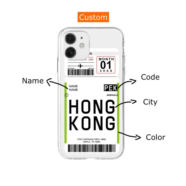 Flight Ticket Phone Case - Etsy