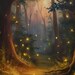 Enchanted Forest Firefly Art Print - Botanical Wall Art, Landscape ...