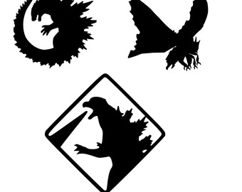 Godzilla Decal | Etsy