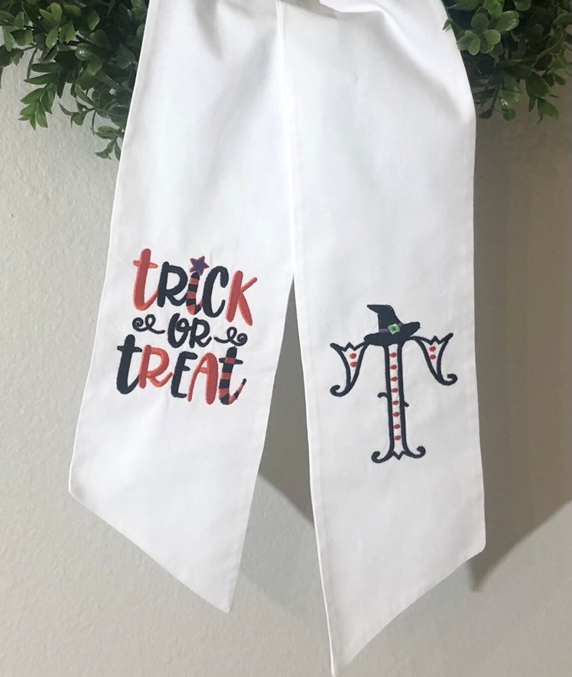 Halloween Sash With Single Letter Monogram and Trick or Treat Design - Etsy