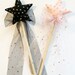 Magical Wand, Star Wand, Sparkling Fairy Witch Wand, Felt Wand, Black ...